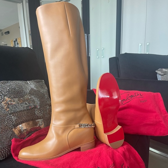 Christian Louboutin | Shoes | Christian Louboutin Tan Leather Cate ...